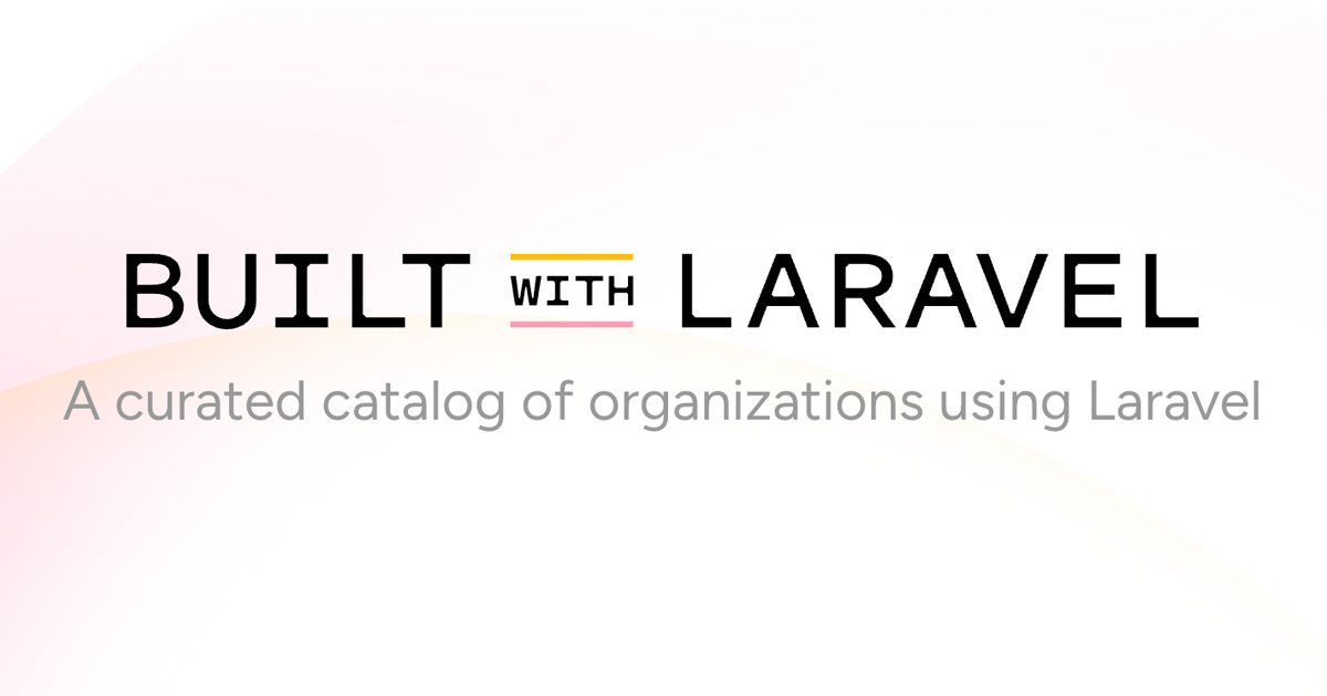 Suggest an Organization | Built with Laravel